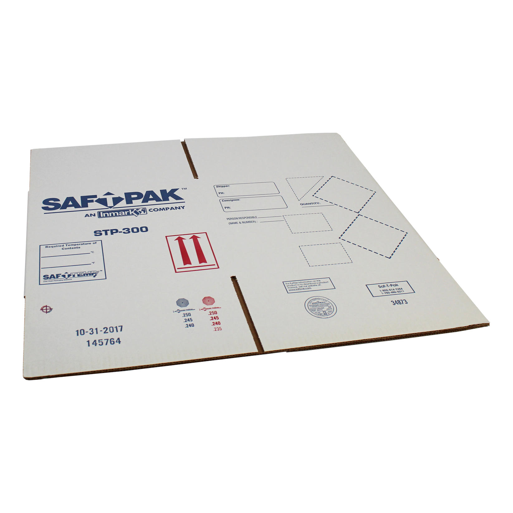 Saf-T-Pak® STP-301 - Replacement Outer Box for STP-300 with Labels and ...